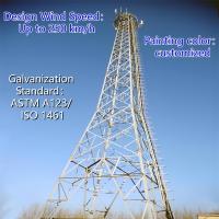 China 20M 30M 40M Dual Platform Design 4 Legged Angle Steel Tower For Road Station for sale