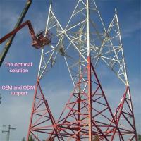 China 30M 40M 45M Anti Ice Coating 4 Legged Angle Steel Tower For Cold Region Telecom Infrastructure for sale