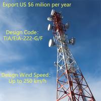China 30M 40M 45M Anti Ice Coating 4 Legged Angle Steel Tower For Cold Region Telecom Infrastructure for sale