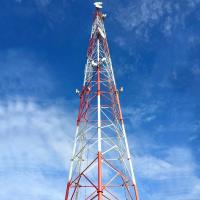 China 42m 53m 65m 72Meter Flange Connection 3 Tube Telecom Tower For Station Entrance for sale