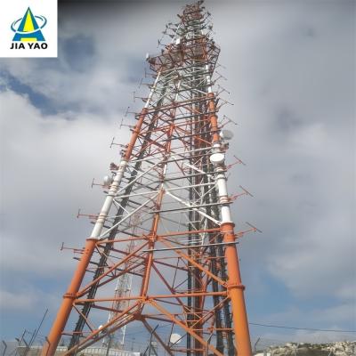 China 48m 60m 70m 77Meter Compact Footprint 3 Tube Telecom Tower For Urban Pedestrian Street 5G for sale