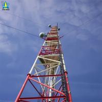 China 48 50 60M Tension Adjustable Guyed Wire Tower for Grassland Pasture Signal Coverage for sale