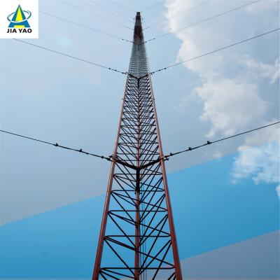 China 30 43 48M Light Weight Guyed Wire Tower For Satellite Ground Station Support for sale