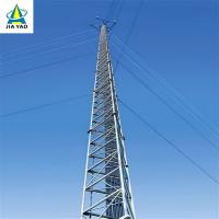 China 38 46 52M Wind Load Optimized Guyed Wire Tower For Seismic Monitoring Station Use for sale