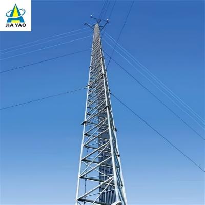 China 38 46 52M Wind Load Optimized Guyed Wire Tower For Seismic Monitoring Station Use for sale