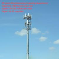 China 28 36 38Meter Internal Cable Routing Monopole Tower for Pedestrian Overpass 5G Coverage for sale