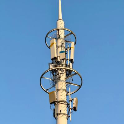 China 35Meter Low Wind Load Monopole Tower For Residential Compound Entrance Telecom for sale