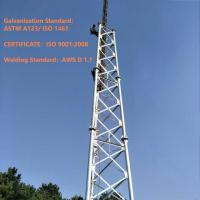 China 100FT High Rigidity 3 Tube Telecom Tower For Elevated Road Side 5G Coverage for sale