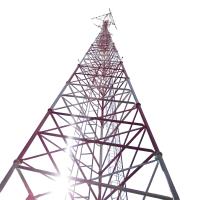 China 62M Integrated Ladder 3 Tube Telecom Tower For Logistics Park Telecom Deployment for sale