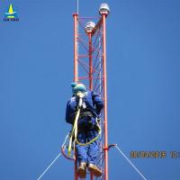 China 32M Hot Dip Galvanized Guyed Wire Tower Ultra Height For Long Range Microwave for sale