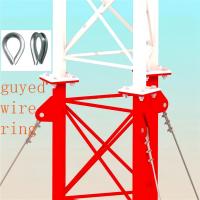 China 35M Q355 Steel Guyed Tower Light Foundation For Grassland Wide Area Coverage for sale