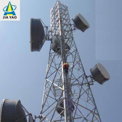 China 60M Heavy Duty Self Supporting Angle Steel Anti Corrosion 4 Legged Tower for Industrial Port Telecom Infrastructure for sale