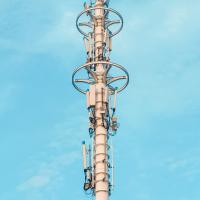 China 32M Slim Profile Monopole Tower Landscape Friendly For Urban Pedestrian Street for sale