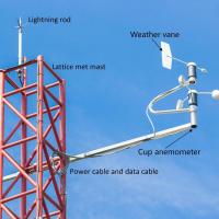 China 60M High-Precision Galvanized Anemometer Tower for Wind Farm Resource Assessment with Multi-Level Sensor Brackets and Anti-Climbing Security FeaturesDeployment System for sale
