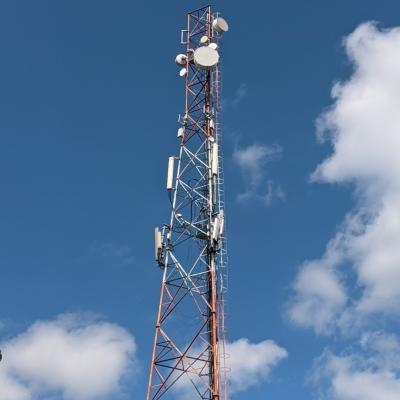China 50M Cost-Effective 3-Legged Tubular Lattice Steel Communication Tower for GSM/LTE Signal Base Station with Hot-DIP Galvanization 30-Year Service Life for sale