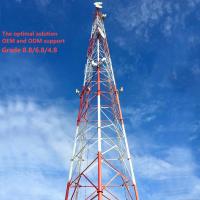 China 50M Cost-Effective 3-Legged Tubular Lattice Steel Communication Tower for GSM/LTE Signal Base Station with Hot-DIP Galvanization 30-Year Service Life for sale