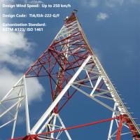 China 45M Hot-Dip Galvanized 3-Legged Angular Lattice Tower | Modular Bolt Connection Steel Structure for Remote Village Wireless Signal Coverage for sale
