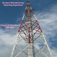 China 50M  Hot-Dip Galvanized 3-Legged Angular Modular Bolt Connection Steel Village Wireless Signal Lattice Tower for sale