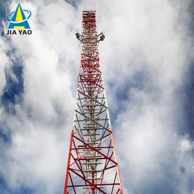 China 50M  Hot-Dip Galvanized 3-Legged Angular Modular Bolt Connection Steel Village Wireless Signal Lattice Tower for sale