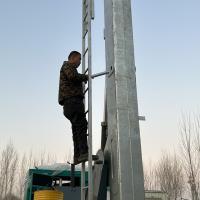 China 12m - 25m Portable Telescopic Steel Mast Tower for Mobile Base Station and Temporary Event Surveillance with Electric Lifting System and Fast Deployment Base for sale