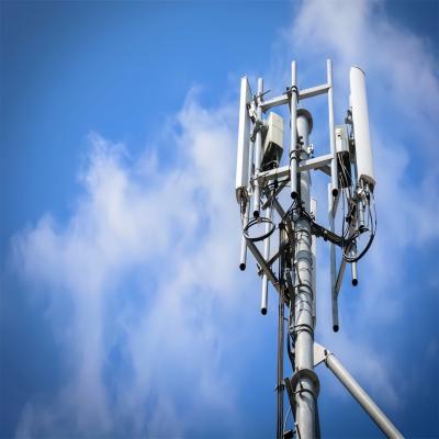 China 25M 30M 40m Lightweight Rooftop Monopole Tower for Urban 5G Small Cell densification with Small Base Footprint and Galvanized Steel for sale