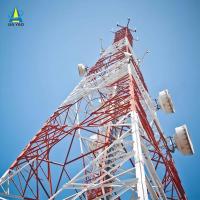 China Heavy-Duty 4 Legged Angular Steel Lattice Tower with Optimized Load-Bearing Structure for Rural Telecom Infrastructure ANSI/TIA-222-G Standard for sale
