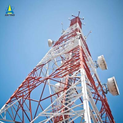 China Heavy-Duty 4 Legged Angular Steel Lattice Tower with Optimized Load-Bearing Structure for Rural Telecom Infrastructure ANSI/TIA-222-G Standard for sale