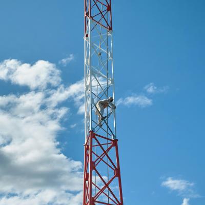 China Marine-Grade 3 Legged Tubular Steel Tower with C5-M Anti-Corrosion Coating and High-Tensile Q345b Sections for Coastal 5g Network Infrastructure for sale