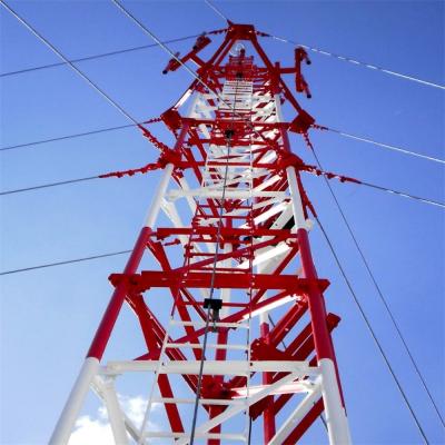 China Galvanized Guyed Wire Tower Lattice Communication Mast Steel Structure Radio Tower for FM TV Signal Broadcasting with Anti-corrosion Surface Treatment for sale
