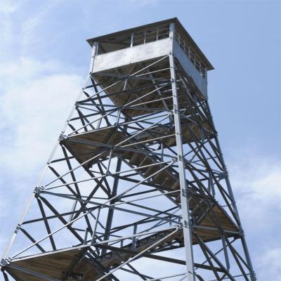 China Galvanized Steel Guard Tower Watch Tower Security Monitoring Tower Lattice Structure for Forest Fire Prevention and High Altitude Observation Support for sale