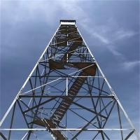 China Galvanized Steel Guard Tower Watch Tower Security Monitoring Tower Lattice Structure for Forest Fire Prevention and High Altitude Observation Support for sale