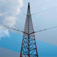 China Professional Guyed Wire Tower Communication Mast Lattice Steel Radio Tower for FM TV Signal Broadcasting Station with Safety Climbing Ladder and Platform Accessories for sale