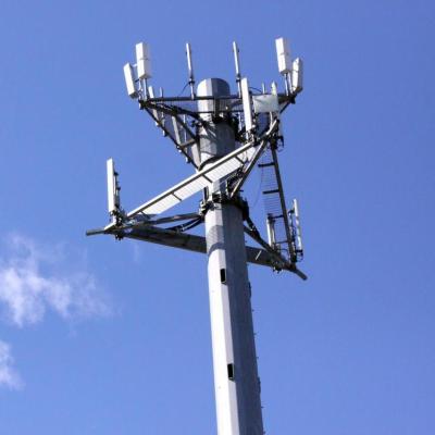 China 15m-50m Self-Supporting Galvanized Steel Monopole Telecom Tower GSM 5G Antenna Signal Mast for sale