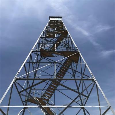 China 30m-60m Galvanized Steel Lightning Protection Monitoring Observation Telecom Tower for sale