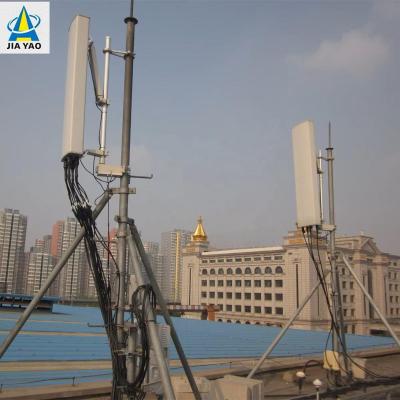 China Roof Top Telecom Mast Steel Tripod Communication Tower Hot Dip Galvanized for 5G Antenna Height Extension with Support Brackets for sale