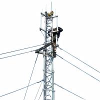 China GSM 20m 25m 30m Guyed Wire Tower Triangle Mast Lattice Steel Tower for Wireless Communication for sale