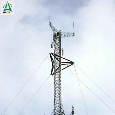 China 25m High Guy Wire Mast Steel Guyed Radio 4g 5g Isp Communication Tower for sale