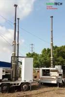 China 15m pneumatic telescopic mast 300kg payload 3.m Retracted Height for mobile telecommunication tower for sale