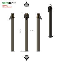 China 15m pneumatic telescopic mast 300kg payload 3.m Retracted Height for mobile telecommunication tower for sale