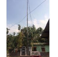 China 15m pneumatic telescopic mast 300kg payload 3.m Retracted Height for mobile telecommunication tower for sale