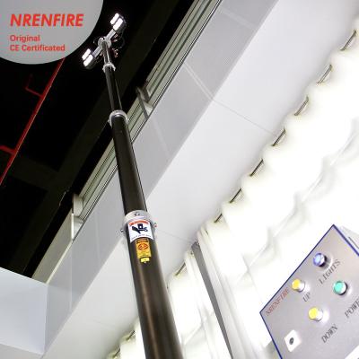 China 4.6m pneumatic telescopic mast light tower-inside wires-4x60W LED-remote control-for mobile light tower or solar tower for sale