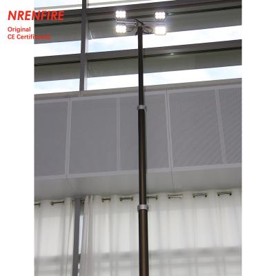 China 4.6m pneumatic telescopic mast light tower-inside wires-4x60W LED-remote control-for mobile light tower or solar tower for sale