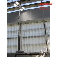 China 3.7m vehicle roof mount pneumatic telescopic mast light tower for fire tenders/ remote control/ robot mast light for sale