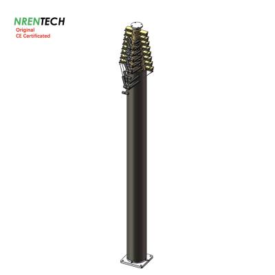 China 15m lockable pneumatic telescopic mast 30kg payloads 2.8m closed height for antenna tower for sale