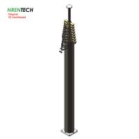 China 15m lockable pneumatic telescopic mast 30kg payloads 2.8m closed height for lighting tower for sale