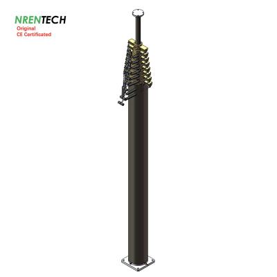 China 15m lockable pneumatic telescopic mast 30kg payloads 2.8m closed height for lighting tower for sale