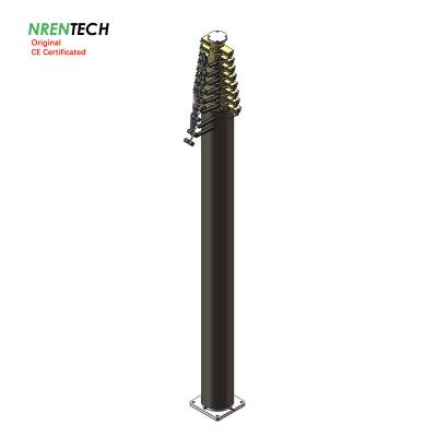 China 15m lockable pneumatic telescopic mast 30kg payloads 2.8m closed height for antenna masts and towers for sale