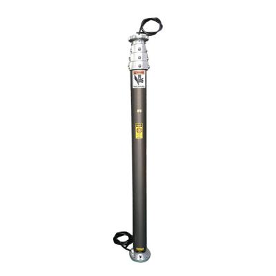 China 4.2m pneumatic telescopic mast for mobile CCTV trailer 1.5m retracted height CCTV mast electric air compressor driven for sale