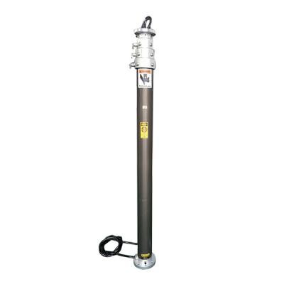 China 4.2m pneumatic telescopic mast for mobile CCTV trailer 1.5m retracted height CCTV mast electric air compressor driven for sale