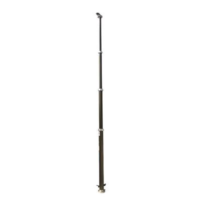 China 4.2m pneumatic telescopic mast for mobile CCTV trailer 1.5m retracted height CCTV mast electric air compressor driven for sale